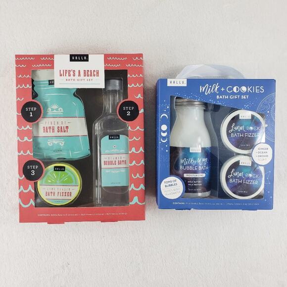 Hallu | Bath & Body | Hallu Bath Bundle Kit Lifes A Beach Milk Cookies ...